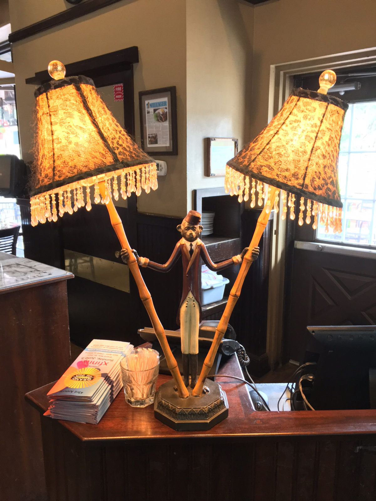 Monkey Holding Dual Lamp Shades – Who Doesn’t Like Monkeys?